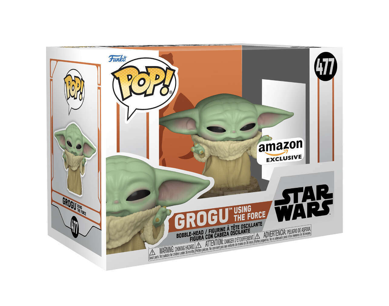 Star Wars - Grogu (using the Force) #477 - Exclusive Funko Pop Vinyl F ...